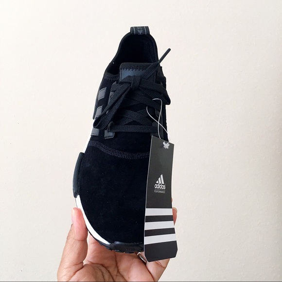 adidas | Shoes | Rare Suede Adidas Nmd R Black Suede Velvet | Poshmark